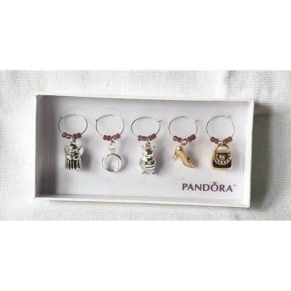 Pandora | Kitchen | Pandora Wine Glass Charms Angelcrown Queen Beehigh ...